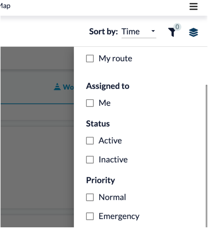 How to filter work requests?